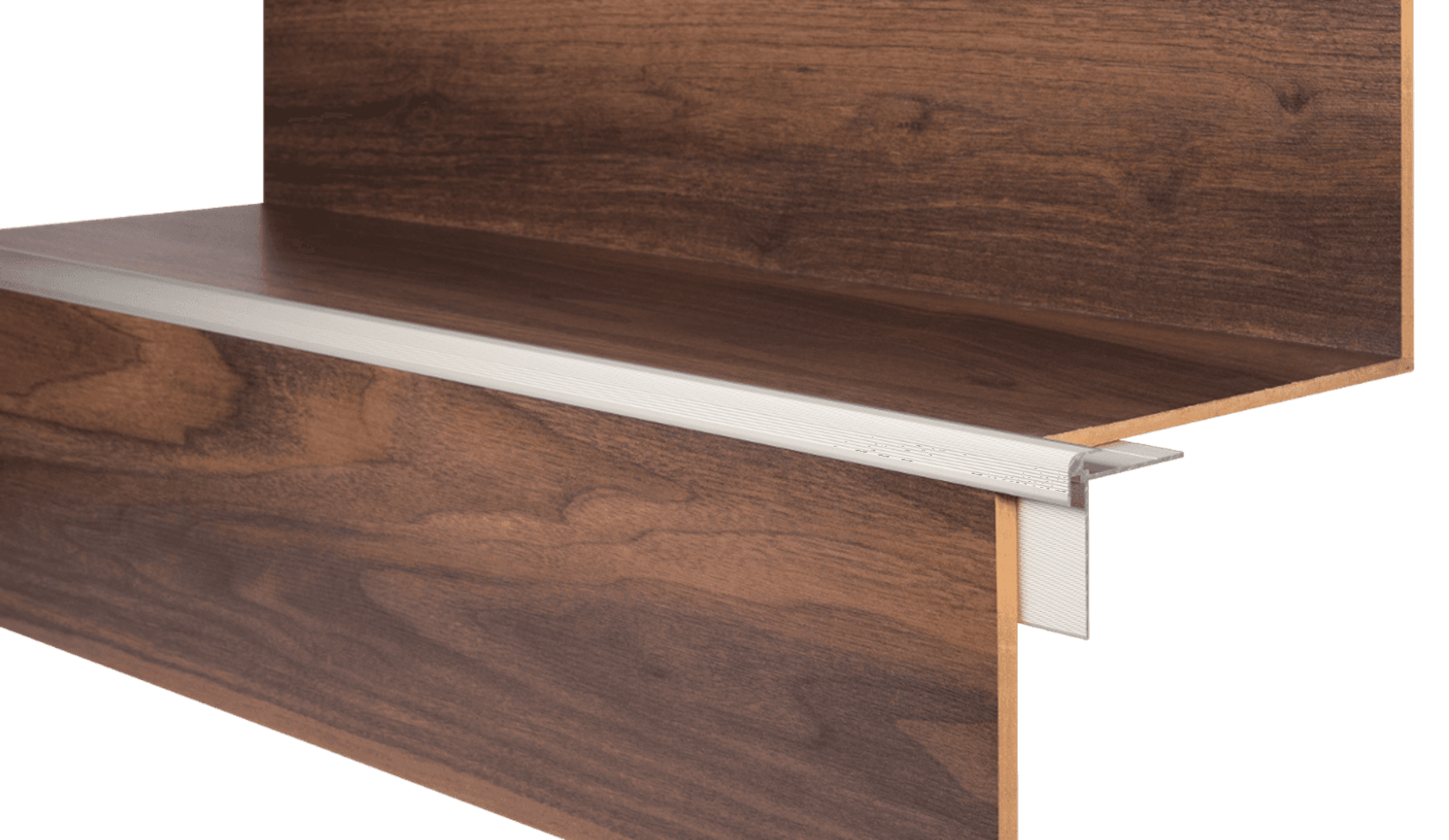 Alu Treppenprofil für Treppenrenovierung mit Laminat, Vinyl oder Teppich